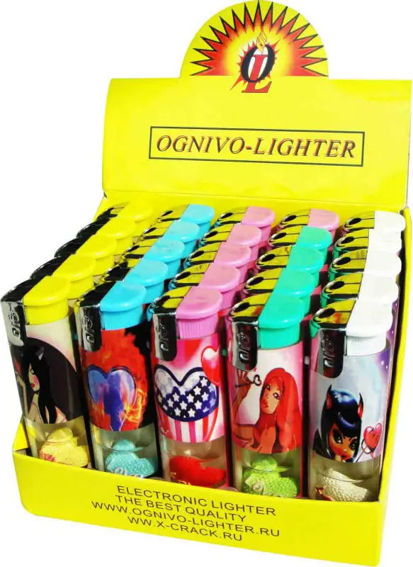 Transparent 5 Colors Plasitc Led Lighter-colorful Torch Lighter ...