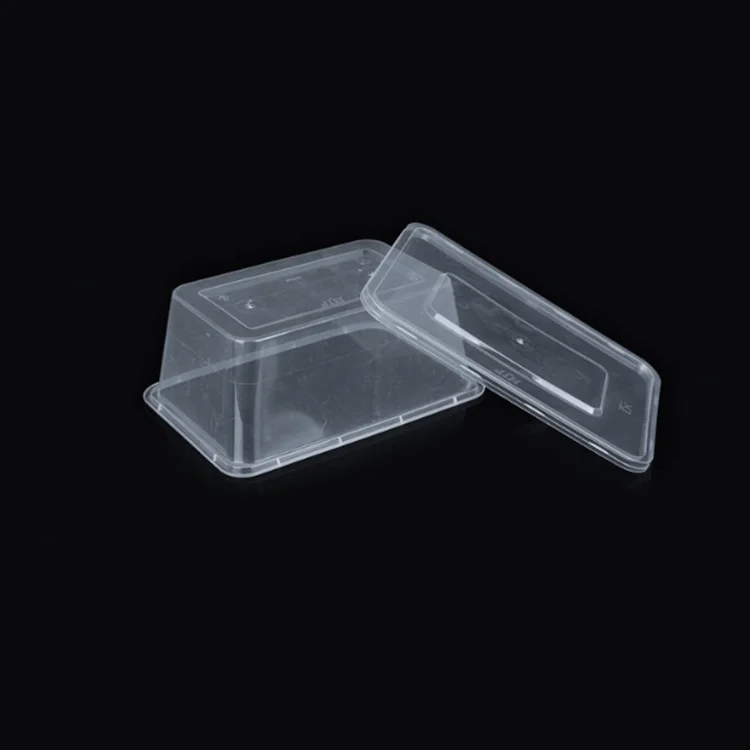 500ml Microwave Rectangle Disposable Pp Plastic Food Container With Lid ...