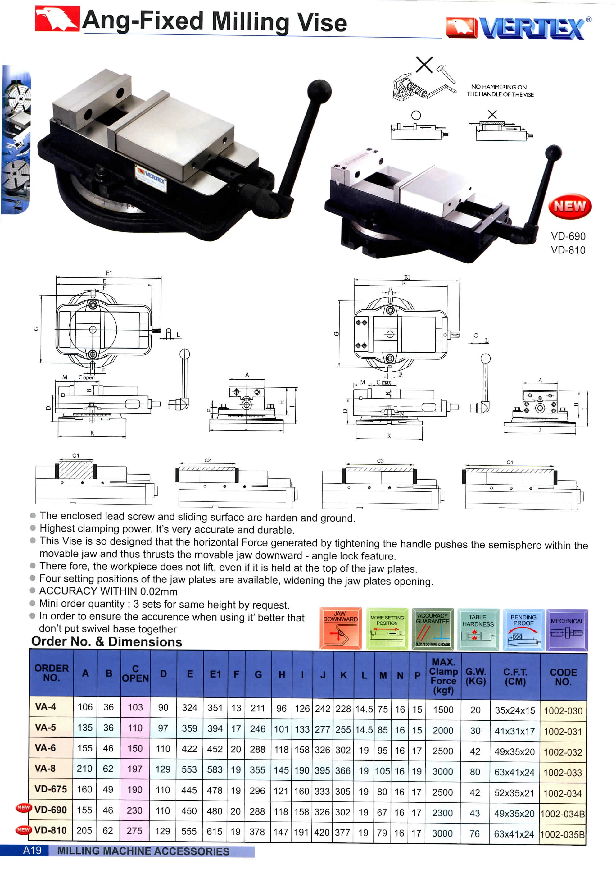 VERTEX Ang เครื่องมิลลิ่งแบบตายตัว,เครื่อง Vise/Precision VERTEX Vise ...