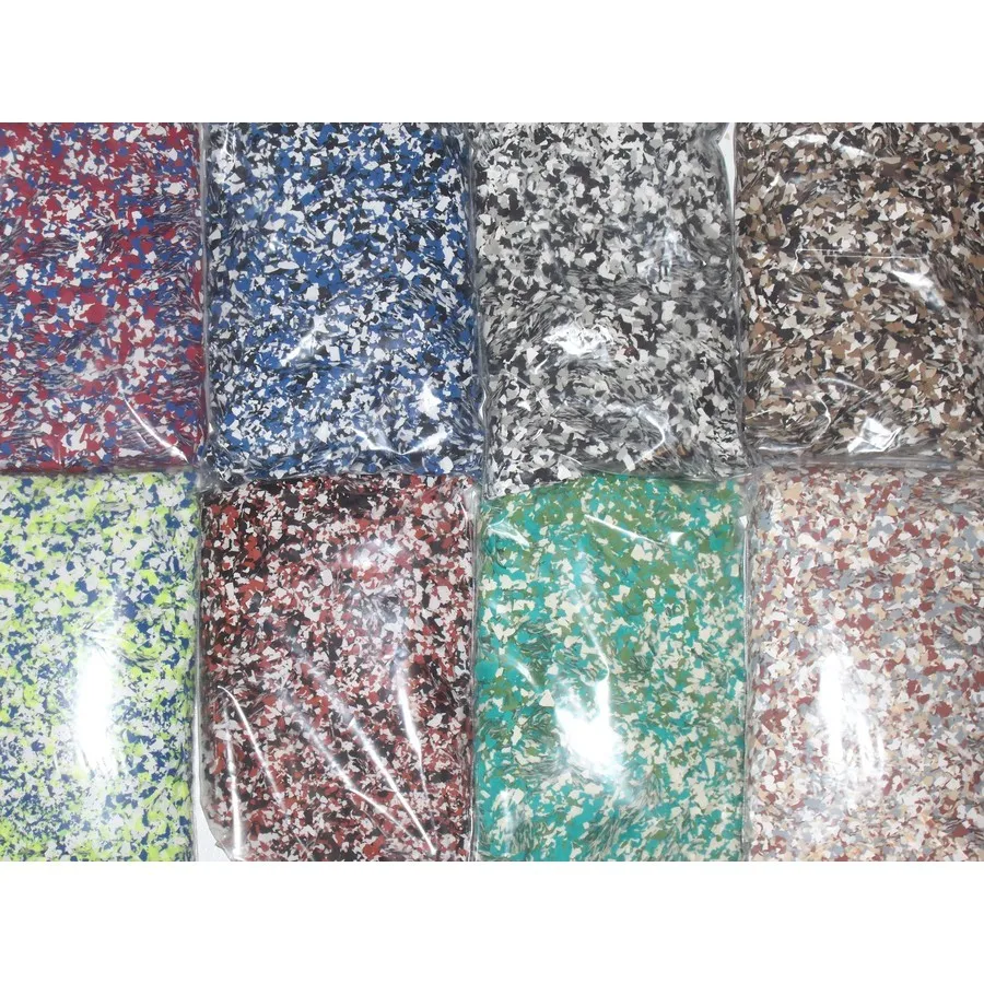 Decoratieve Epoxy Vloerverf Kleur Rotsvlokken Chips Voor Garage Epoxy ...