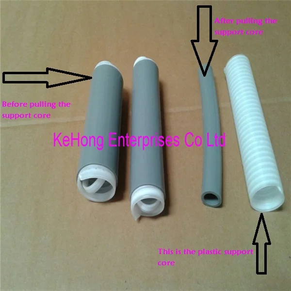 300mm Long Silicone Cold Shrink Sleeve With Built In Ribs For Support ...