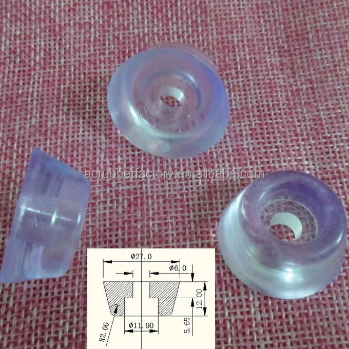 Diameter 27 Mm Height 12 Mm Fit For M6 Screw Clear Screw On Rubber Feet ...