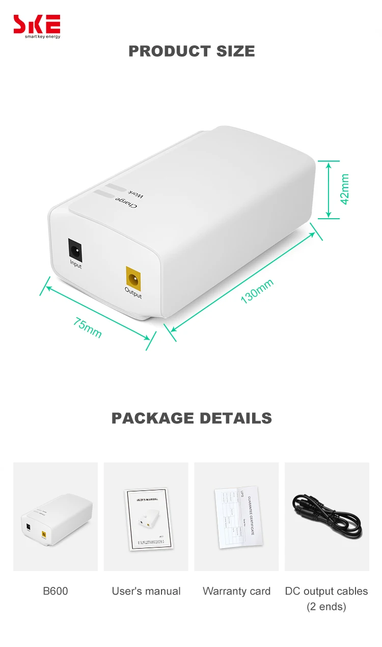 Ske Mini Dc 110v 220v Ups 12v 2.5a Cctv Camera Router Uninterrupted ...