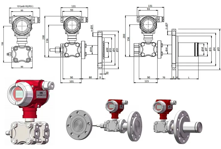 Diaphragm Seals Flange Type Pressure Level Transmitter - Buy Diaphragm ...