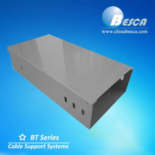 2 Compartment Black Trunking Type Cable Tray Trunking