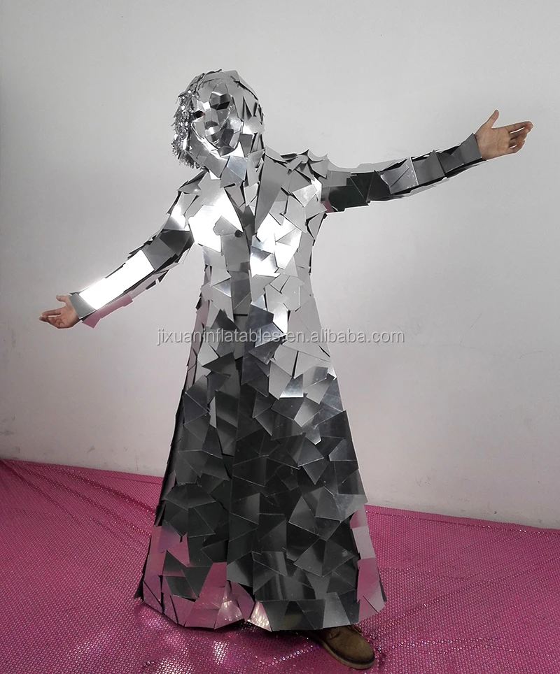 High Quality Sliver Dance Mirror Work Suit /mirror Costume For Man ...