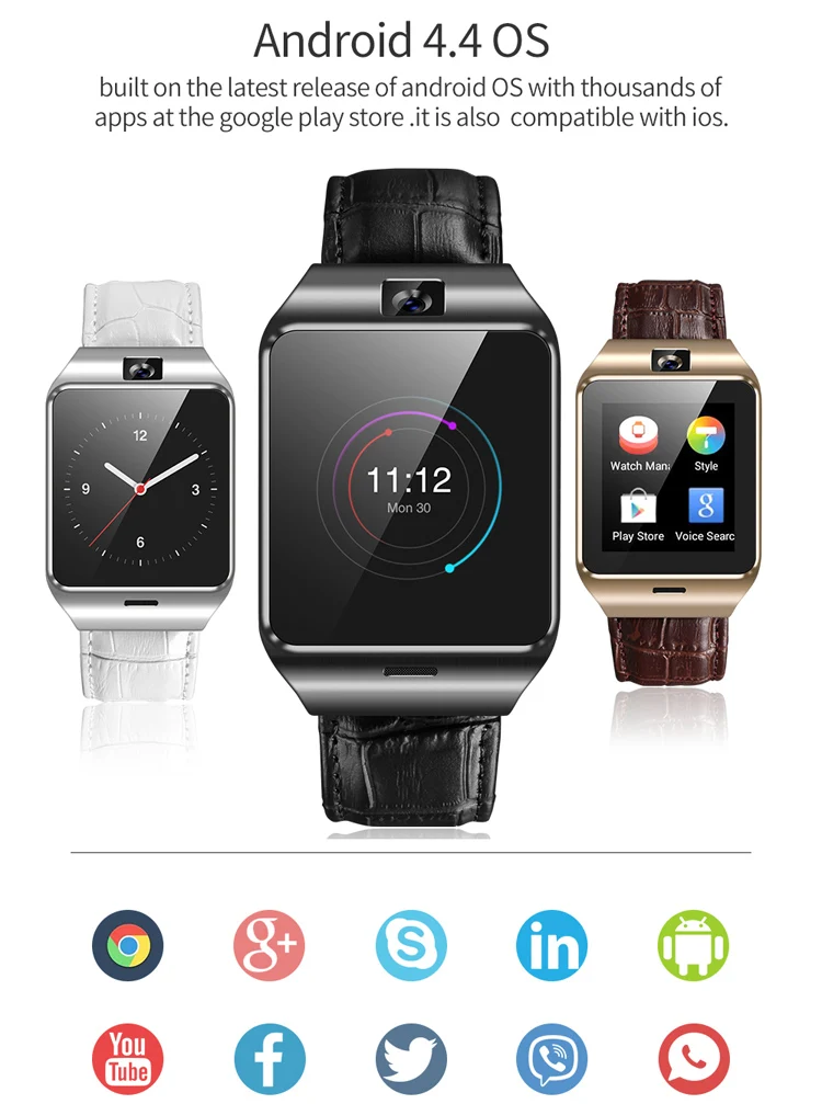 China Manufacturer Leather Band 3g Android Smart Watch With Sim Wifi ...
