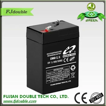 Sealed Lead Acid 6v 2.8ah Battery Manufacturing - Buy 6v 2.8ah Battery ...