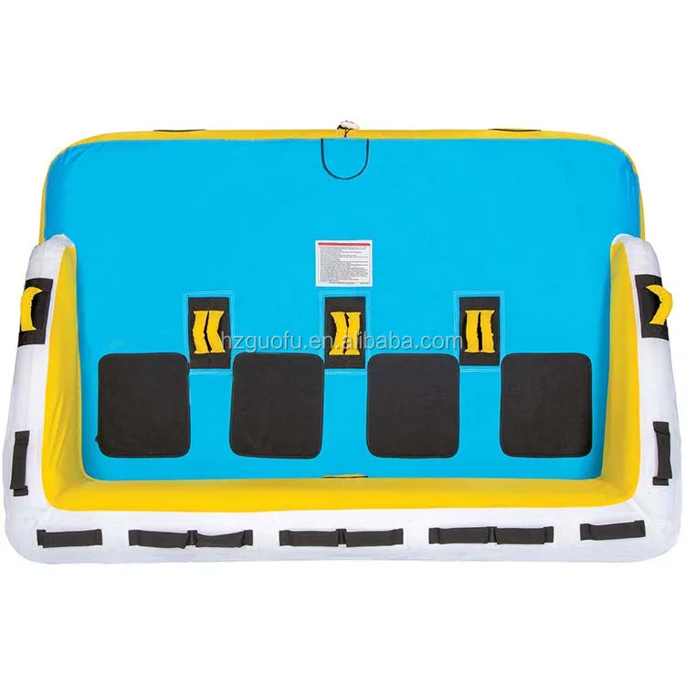 Pvc Plastic 4 Person Inflatable Beach Water Ski Towable Tube Boat For ...