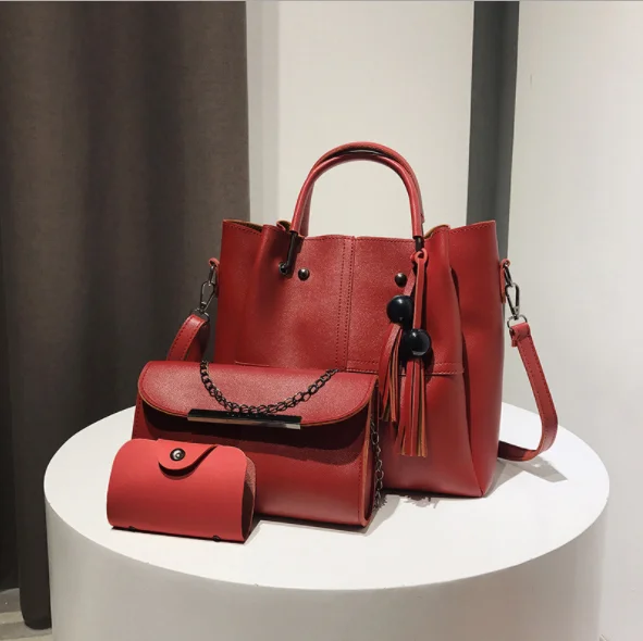 3/1 Pcs Pu Bag Set Elegant Women Handbags Wholesale Ladies Wallet ...