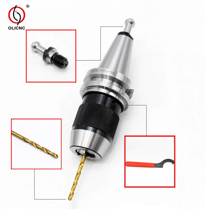 Cnc Mt Apu13 Apu16 Integrated Drill Chuck Type 13mm 16mm Keyless Drill Chucks Mt2 Mt3 Mt4 Mt5 ...