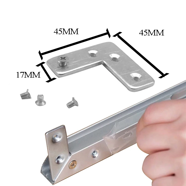 Aluminum Frame Glass Door Corner Code Cabinet Drawer Hardware ...