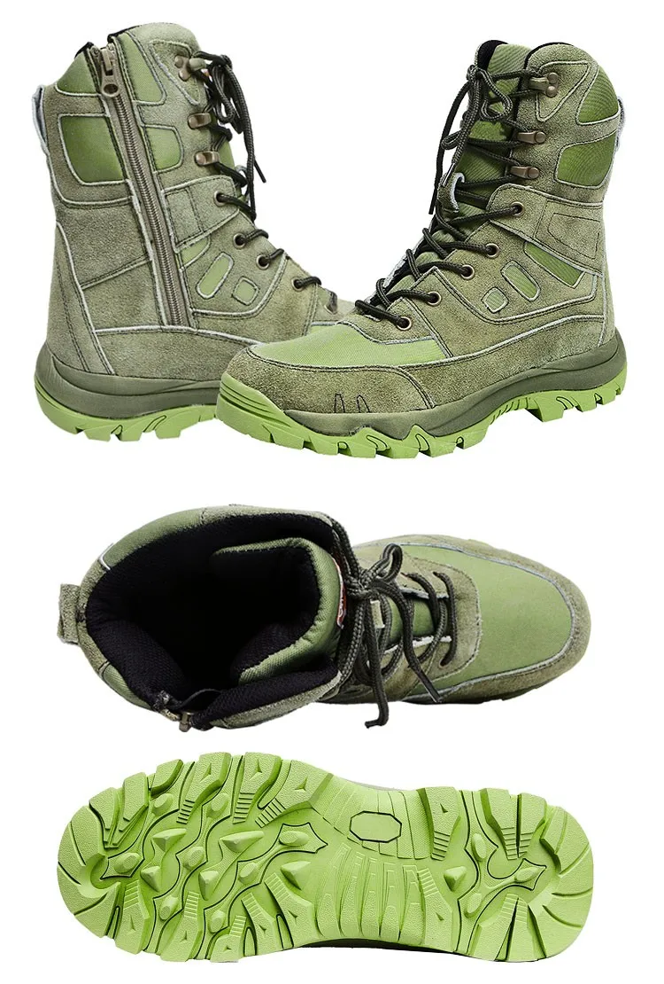 Xinxing Green Tactical Boots Army Suede Leather Upper Lighteweight Eva ...