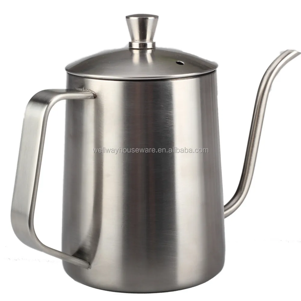 304-stainless Steel Hand Drip Coffee Kettle Pot 600ml Thin Mouth Pot ...
