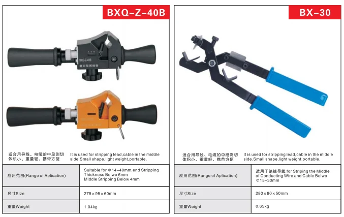 BXQ-Z-40B BX-30 Cable Stripper - Efficient Long Arm Cutter