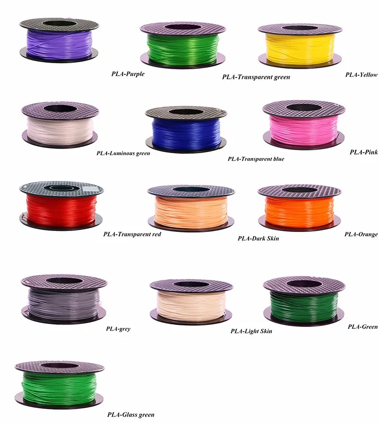 Createbot Multi-color 3d Printer Filament 1.75mm 3mm Pla Filament With ...