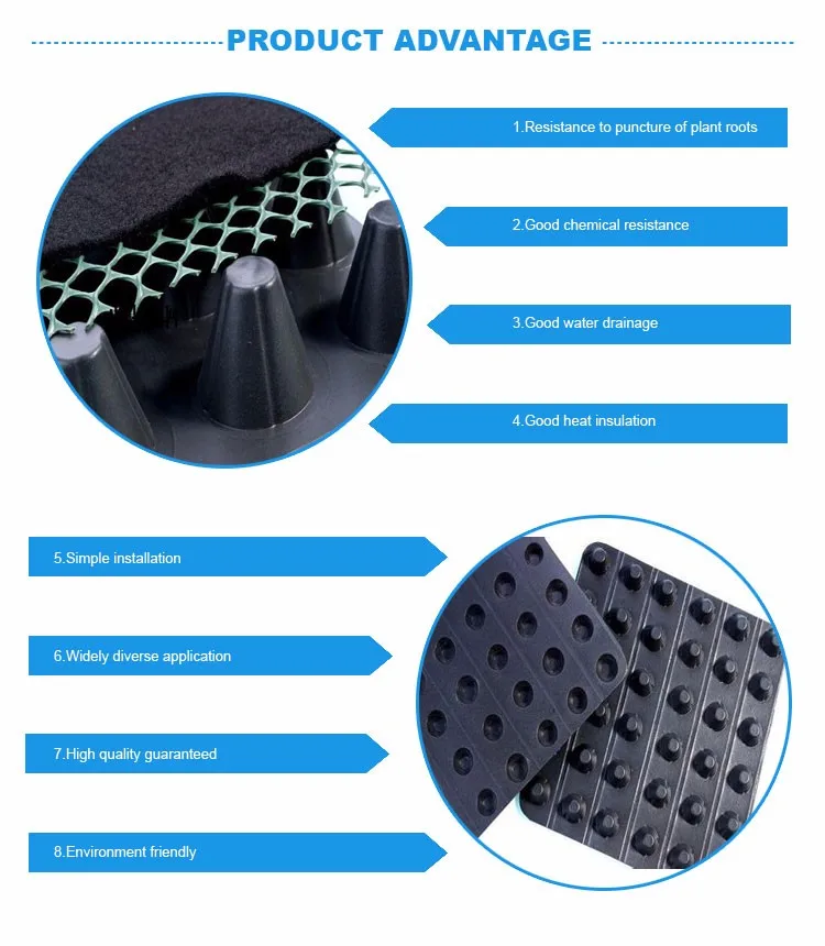 Hdpe Dimple Membrane / Hdpe Drainage Sheet / Dimple Mat - Buy Hdpe ...