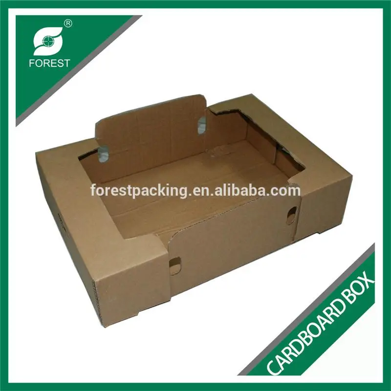 Wax-coated Corrugated Cardboard Trays Fresh Vegetable Packing Carton ...