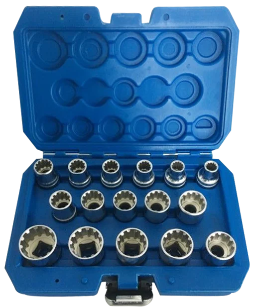12-corner Socket Set 16 Pcs - Durable & Versatile Tools