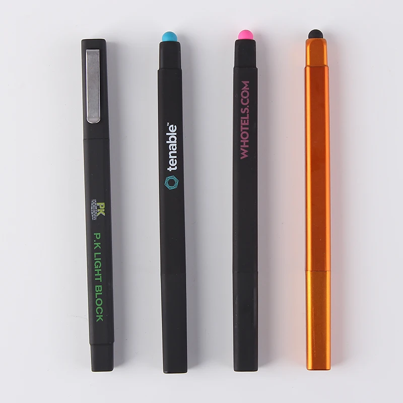 Promotional Plastic Rubber Coating Square Stylus Ball Pen - Buy Square ...