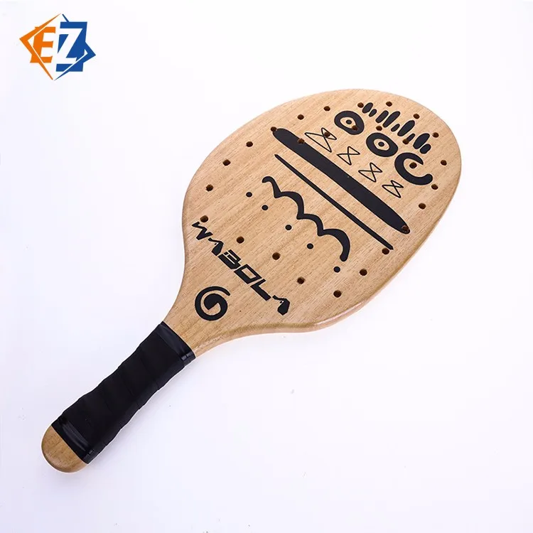 Classic Water Resistant Beach Tennis Wooden Paddle Game Set - Buy ...