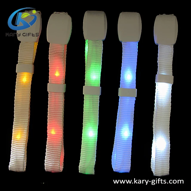 Customized Logo Sound Activated LED Glow Wristband Lighting