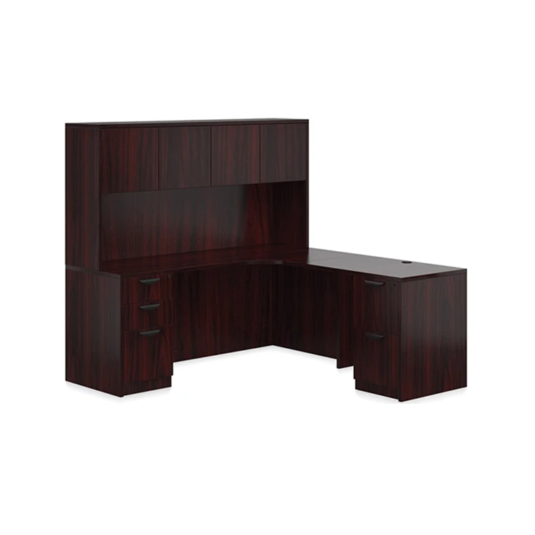 MDF Office Furniture - Desk with Hutch for Modern Offices