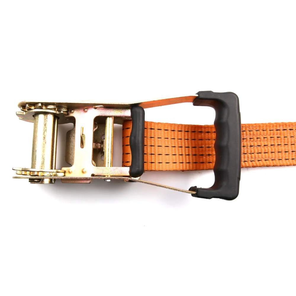 50mm Cargo Lashing Ratchet Strap With Rubber Ratchet Buckle And Double ...