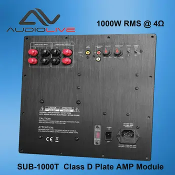 Sub-1000t High Power Amplifier 1000w Rms @ 4ohm Class D Plate Amp ...