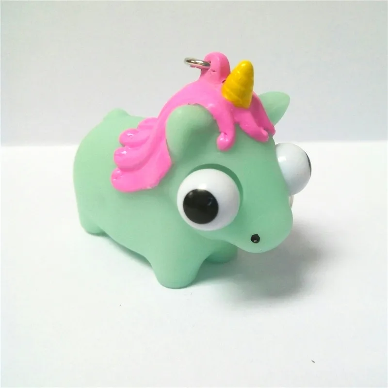 Custom 3d Unicorn Eyes Popper Keychains,Squeeze Popper Soft Pvc Unicorn ...