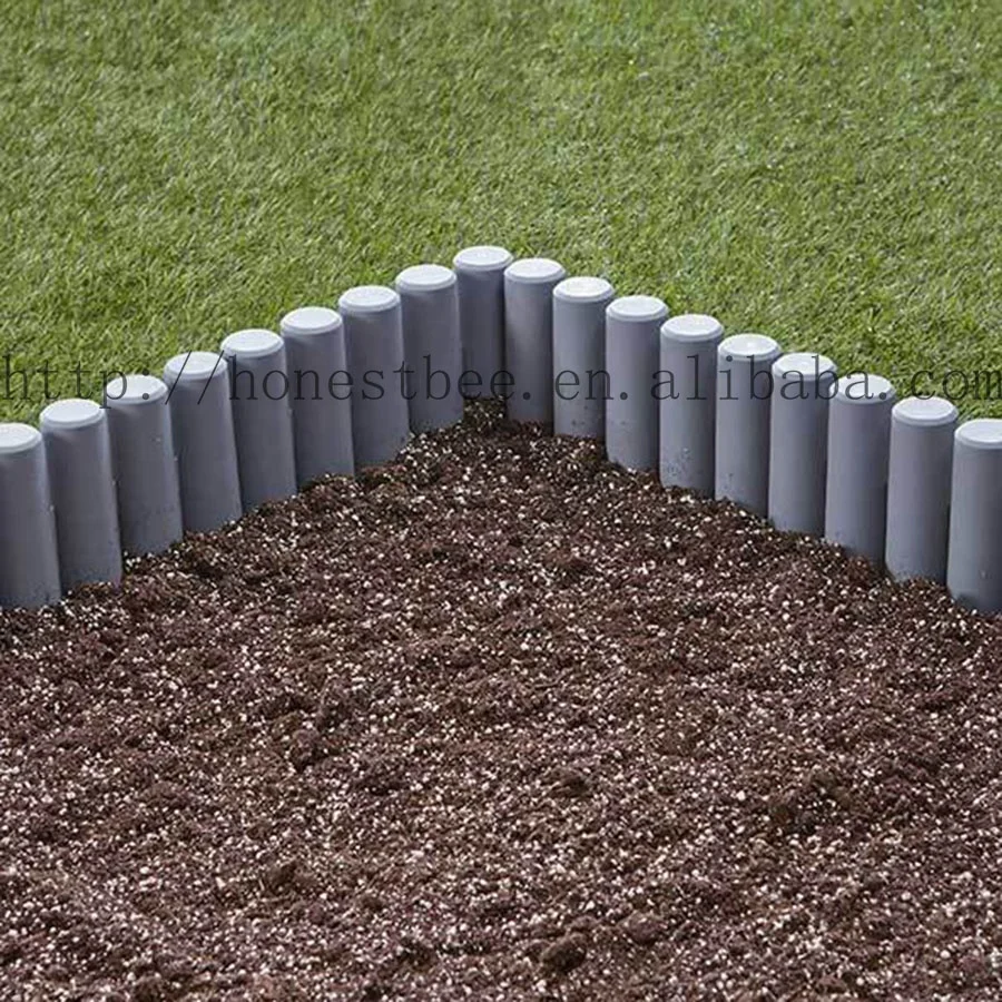 8pcs Palisade Lawn Plastic Fence Edge Plant Border Path Garden Edging ...