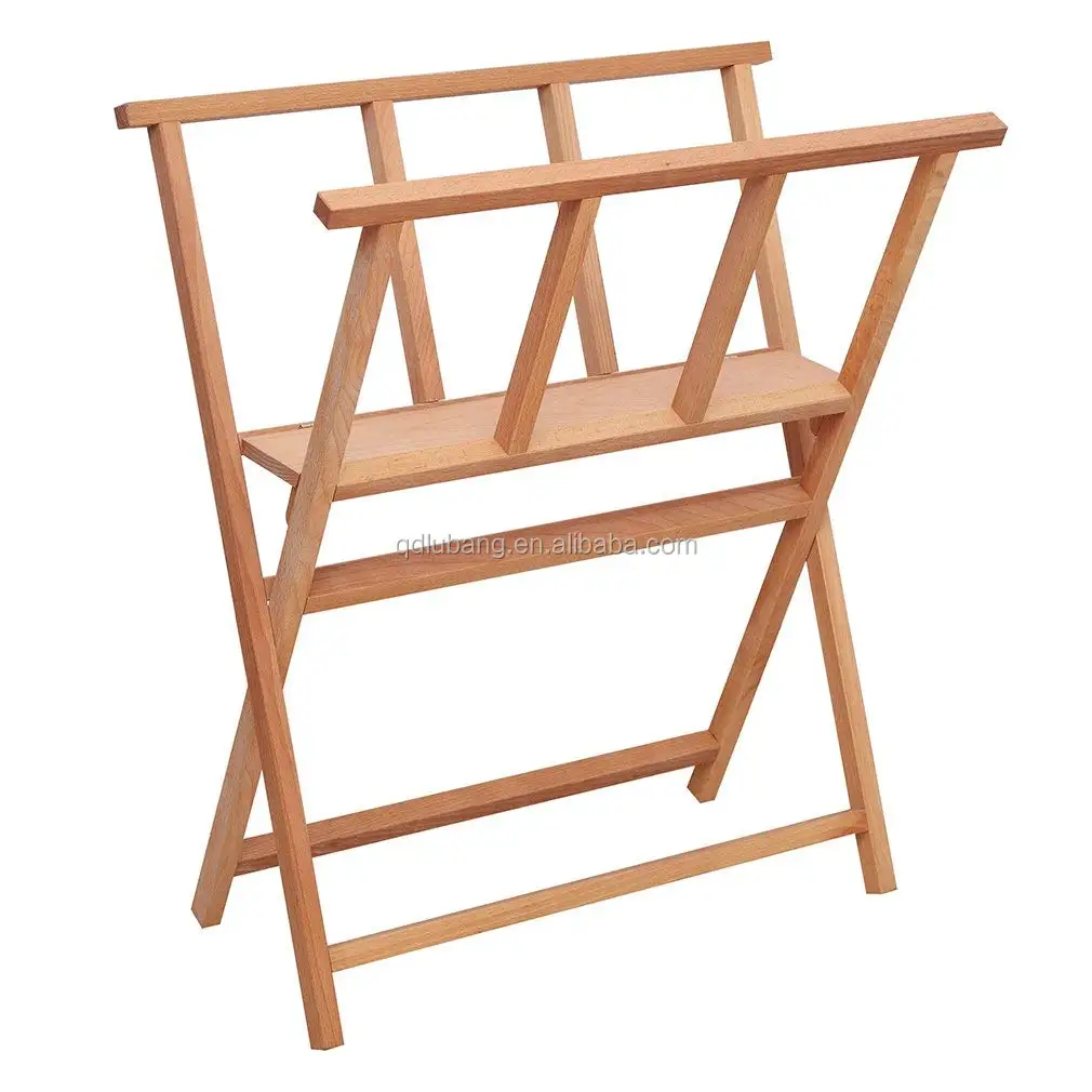 X-frame Folding Wood Large Art Print Rack For Storages & Shows - Buy ...