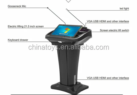 Modern Digital Pulpit - V-Shape Conference Lectern