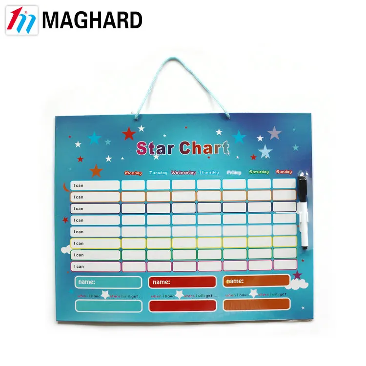 Learning Educational Toys Weekly Timetable Planning Chart Magnetic Time ...