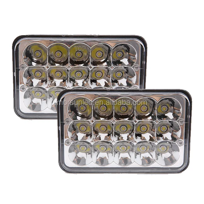 Rectangular 4x6 Inch LED Headlights - 45w Auto Lighting