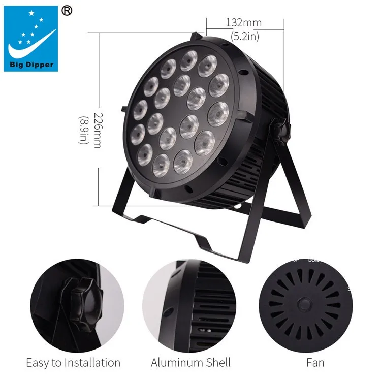 Big Dipper Stage Light 18x10w 6in1 Rgbaw+uv Ce Big Dipper Led Par Light ...