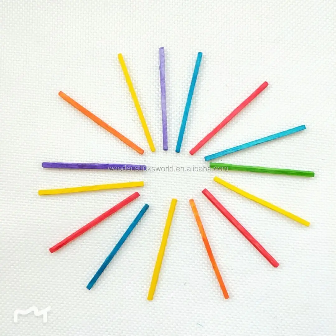 Wooden Color Match Sticks For Kids Diy Handle Craft Kit - Buy Color ...