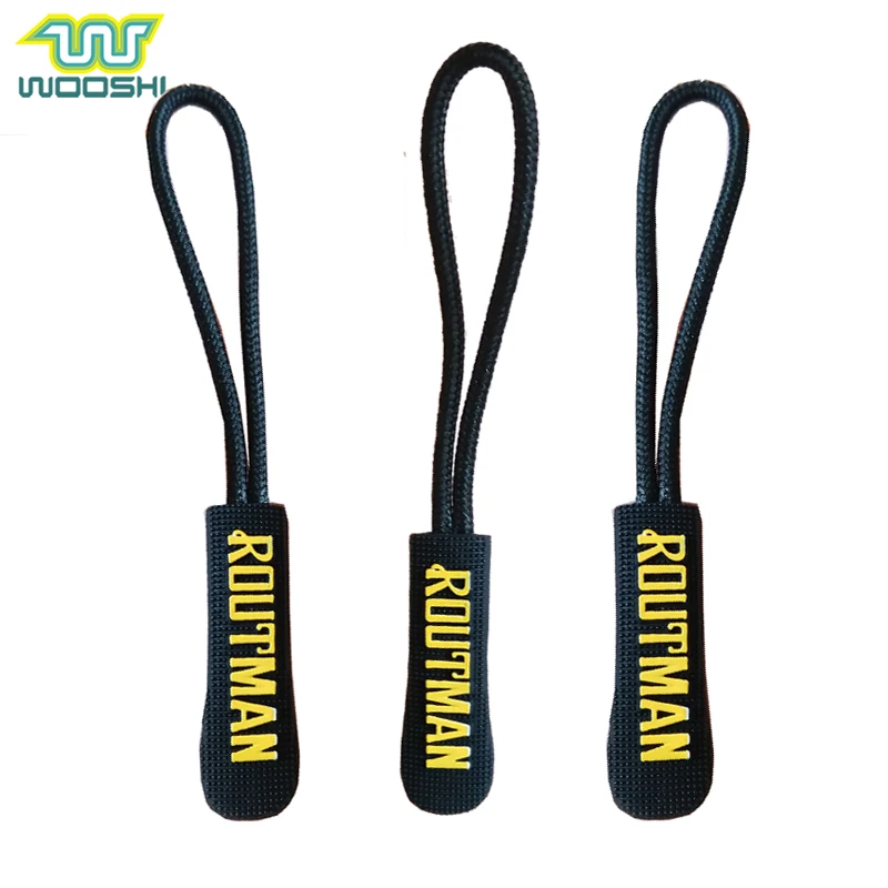 Custom Color Pvc String Zipper Pull For Shoulder Bag Soft Tpu Cord ...