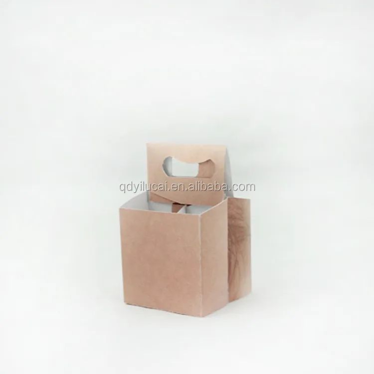 Customized Size Cardboard Beer Holder Box 4 Pack Bottle Beer Carriers ...