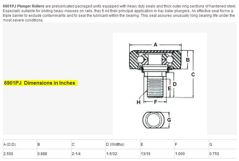 6901PJ Bearing for Agricultural Machines - Durable & Efficient