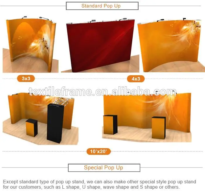Portable Pop up Tension Fabric Display Backdrop Stand