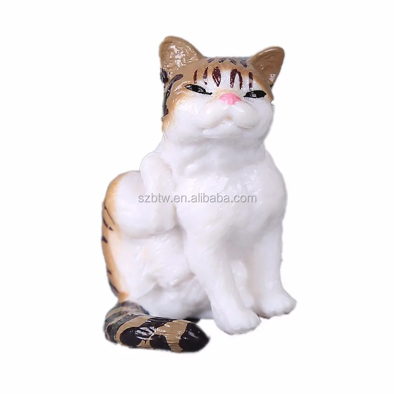 10pcs Cute Cat Action Figures Toys Pvc Cartoon Animal Mini Cat Doll ...