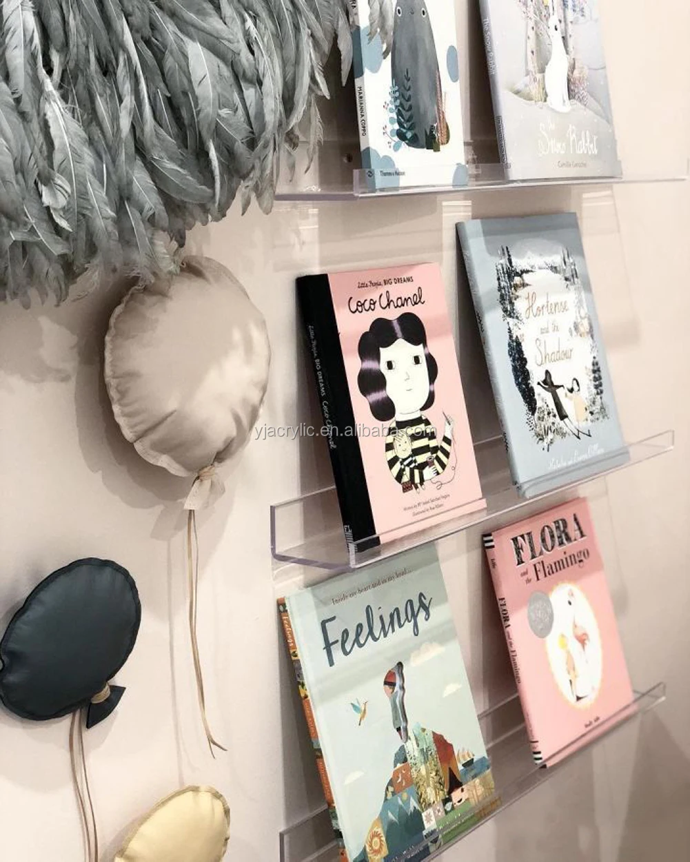 Acrylic Display Holder Wall Mount Acrylic Book Display Stand Clear ...