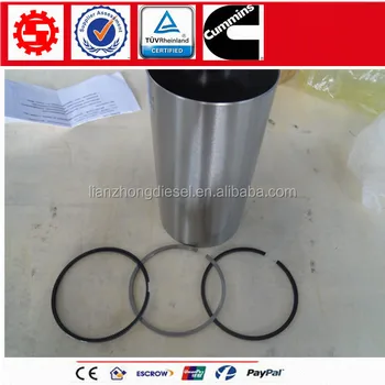 Cummins 6bt Engine Cylinder Liner 3904166/piston Ring Kit 3802421 - Buy ...