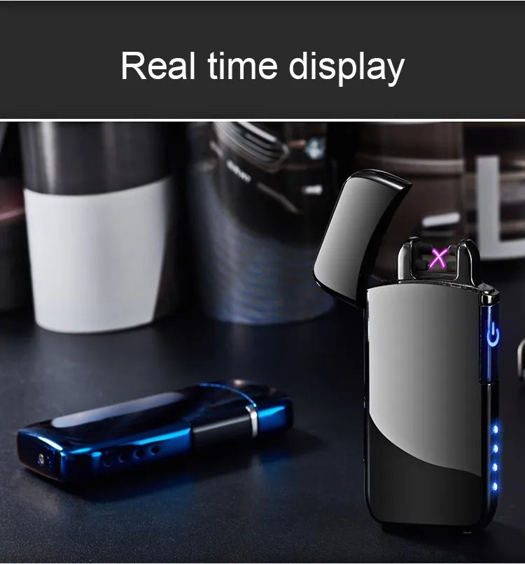 Encendedor Digital - Windproof USB Rechargeable Lighter
