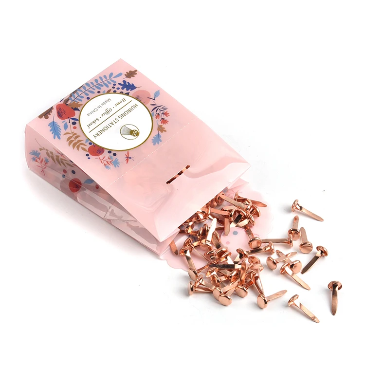 High Quality Rose Gold 8*9mm Brad Clips Fastener Fall Pin Split Mini ...