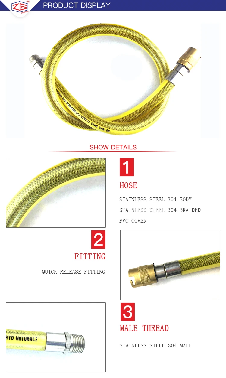 Hose S.steel Flexible F/f For Gas - Buy Flexible Natural Gas Hose ...