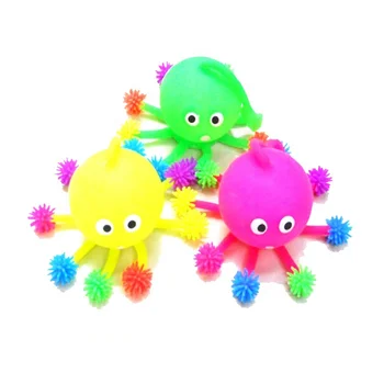 Flashing Octopus Spiky Puffer Ball/spiky Stress Puffer Ball - Buy ...