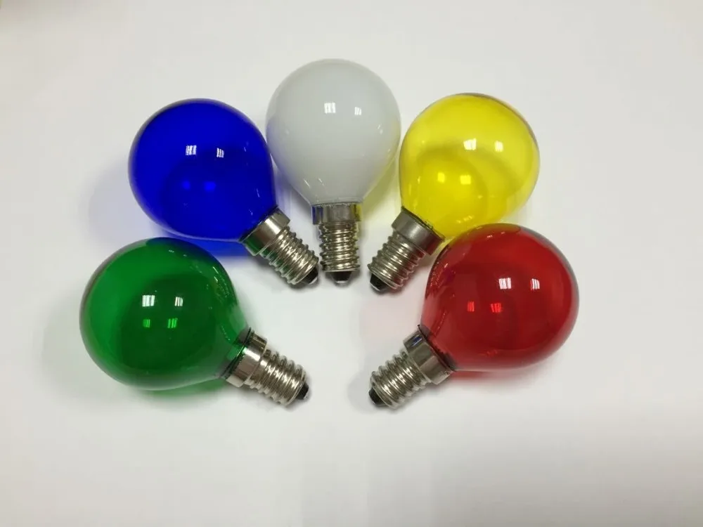 G40/g45 12v 24v 100v 120v 0.5w E27 Color Led Bulb 5050smd Colorful Bulb ...