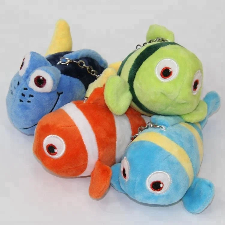Plush Stuffed Clown Fish Nemo Toy Clown Fish Keychain Hanging Children ...